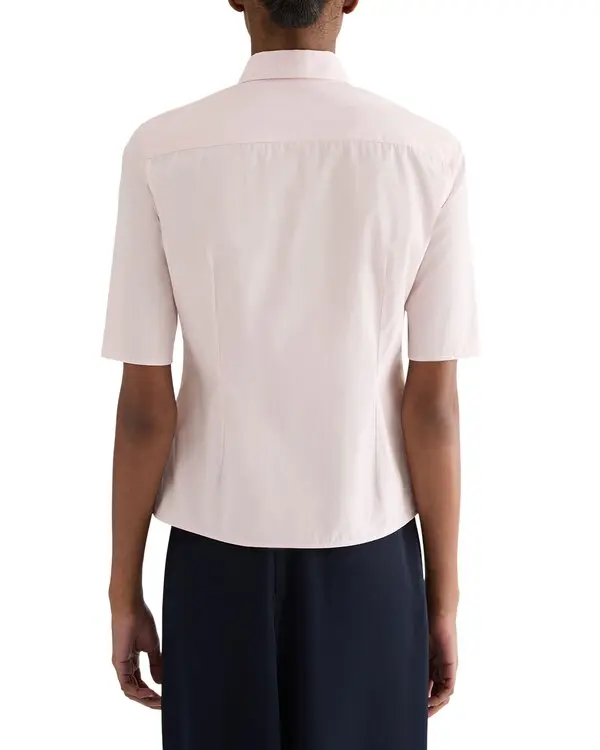 JIL SANDER Short Sleeve Cotton Poplin Shirt