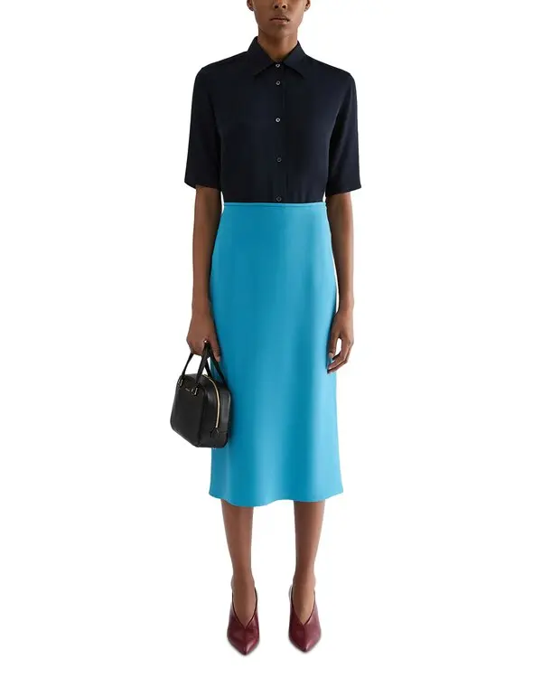 JIL SANDER Satin Short Sleeve Shirt