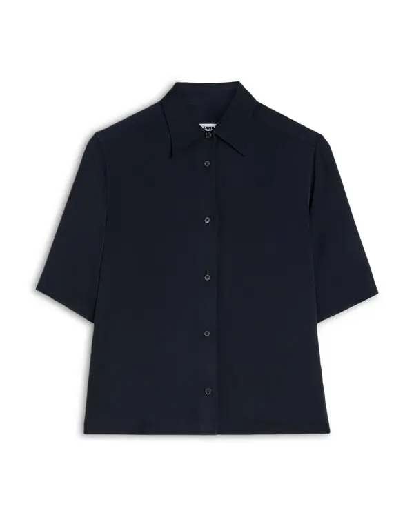 JIL SANDER Satin Short Sleeve Shirt