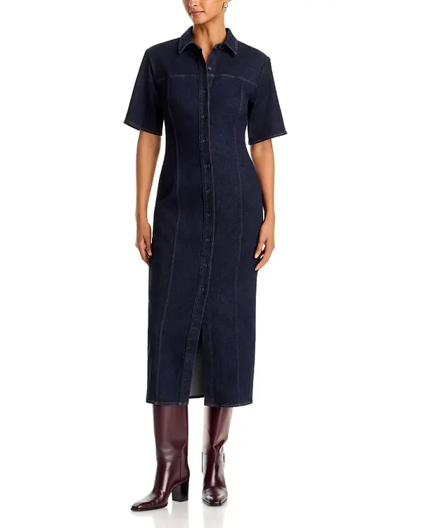 Rag & Bone Lenna Cotton Stretch Denim Dress