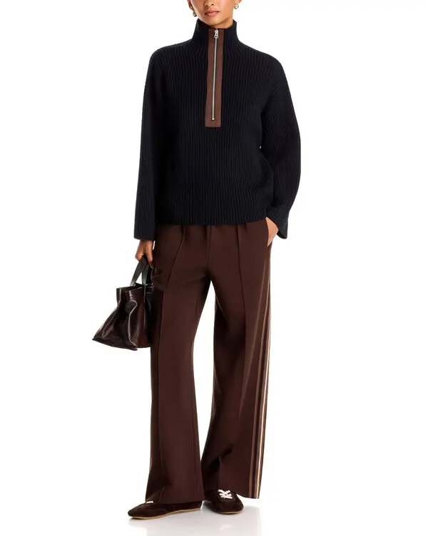 Rag & Bone Sigrid Wool Faux Suede Trim Sweater