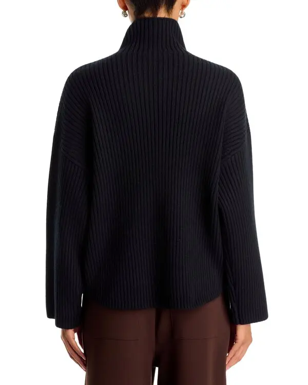 Rag & Bone Sigrid Wool Faux Suede Trim Sweater