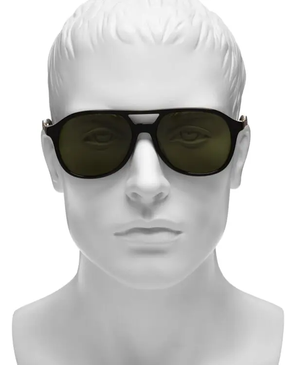 Brunello Cucinelli Aviator Sunglasses, 56mm