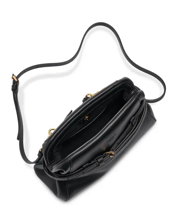 Moschino Tie Me Leather Clutch