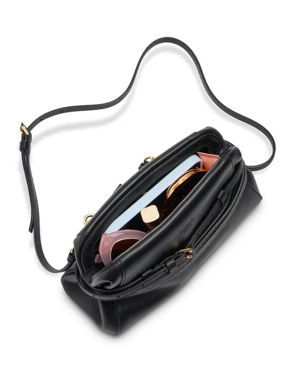 Moschino Tie Me Leather Clutch