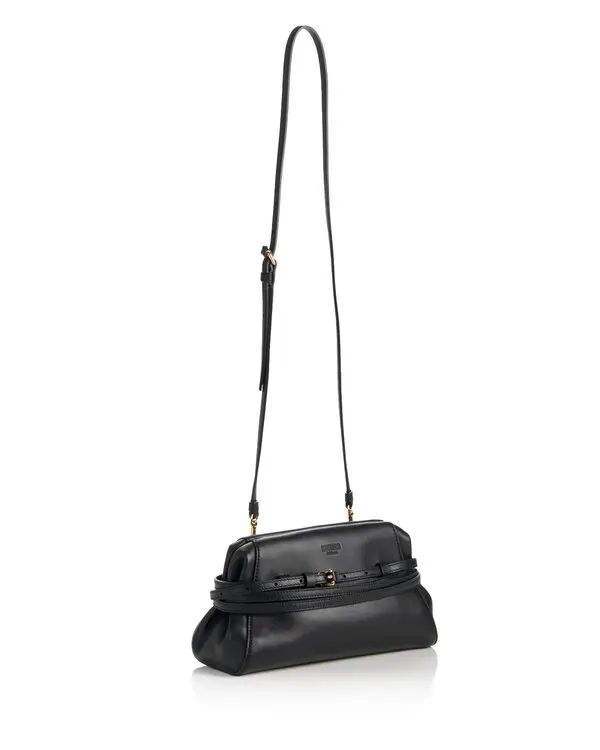 Moschino Tie Me Leather Clutch