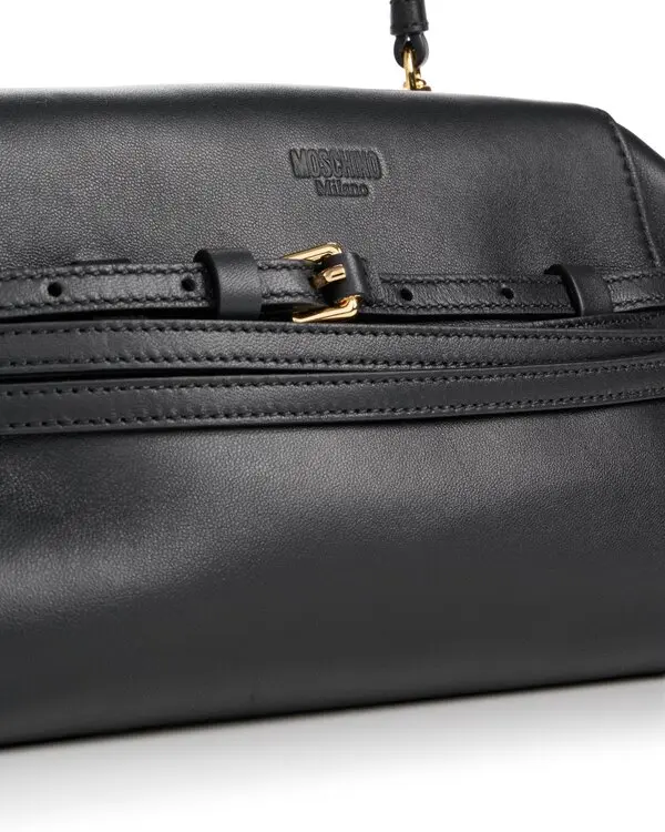 Moschino Tie Me Leather Clutch