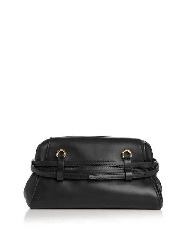 Moschino Tie Me Leather Clutch