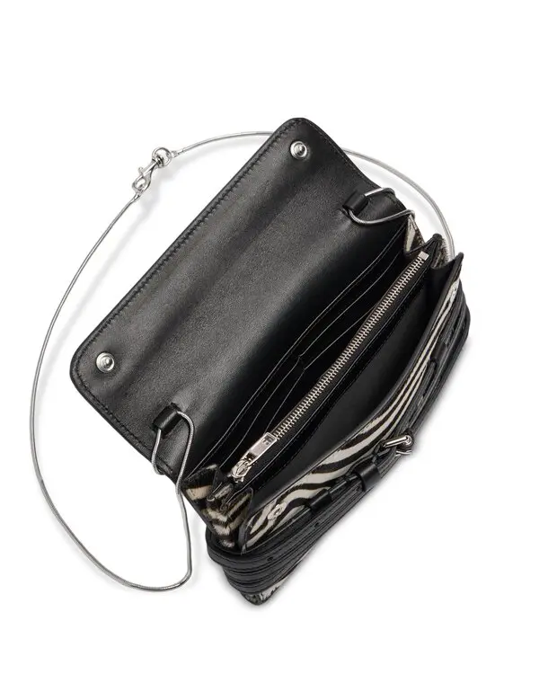 Moschino Tie Me Calf Hair Clutch