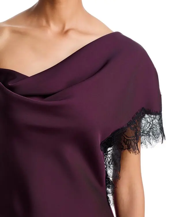 Bcbgmaxazria Calla Lace Trim Midi Dress