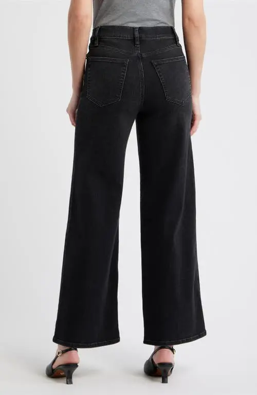 FRAME Le Slim Palazzo High Waist Wide Leg Jeans - Black