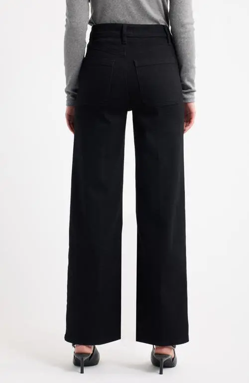 FRAME Le Slim Palazzo High Waist Wide Leg Jeans - Black