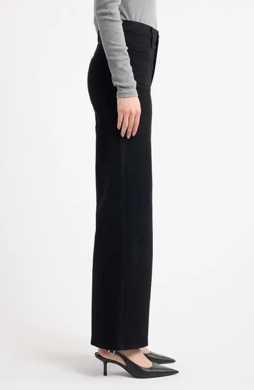 FRAME Le Slim Palazzo High Waist Wide Leg Jeans - Black