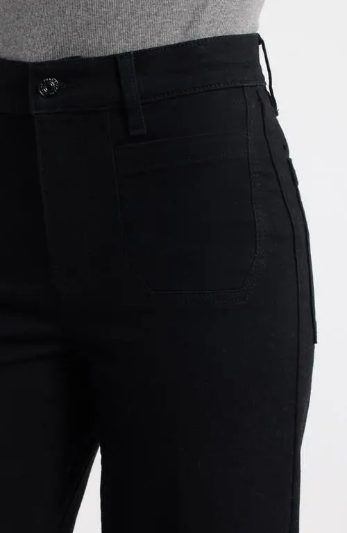 FRAME Le Slim Palazzo High Waist Wide Leg Jeans - Black