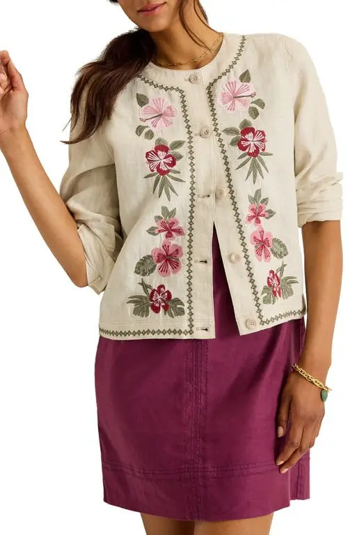 Tommy Bahama Two Palms Embroidered Linen Jacket