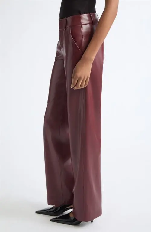 Alice + Olivia Alexander Faux Leather Wide Leg Pants