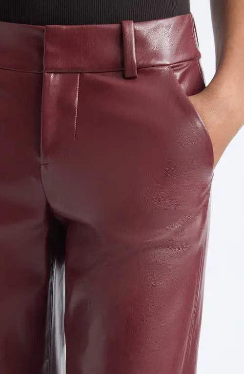 Alice + Olivia Alexander Faux Leather Wide Leg Pants