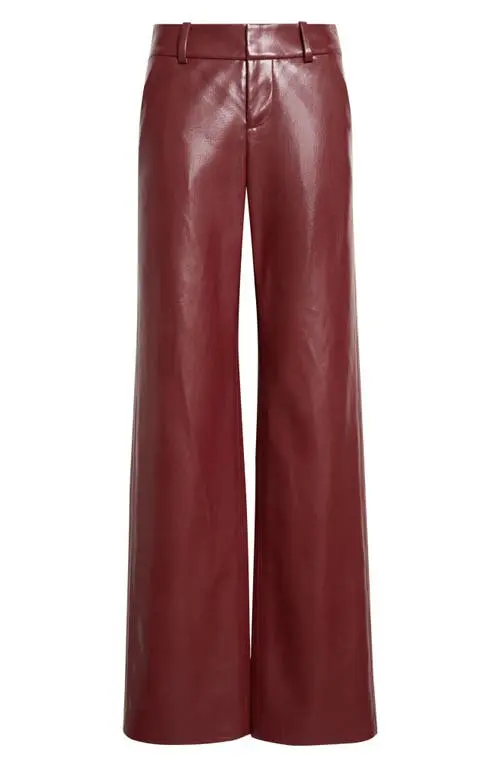 Alice + Olivia Alexander Faux Leather Wide Leg Pants
