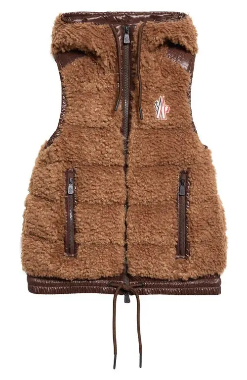 Moncler Faux Shearling Down Vest