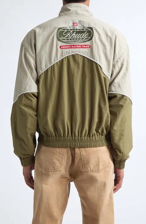 Rhude Desert Racing Embroidered Nylon Track Jacket