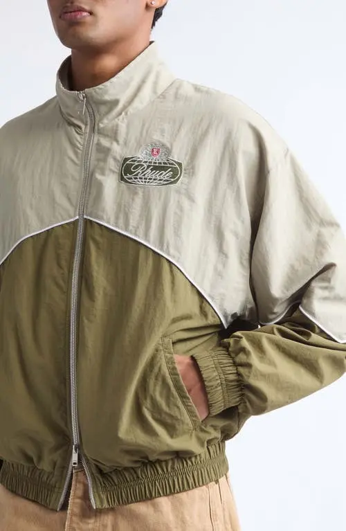 Rhude Desert Racing Embroidered Nylon Track Jacket