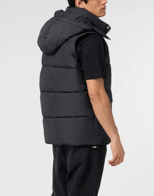 Philipp Plein Nylon Puffer Vest Gothic Plein
