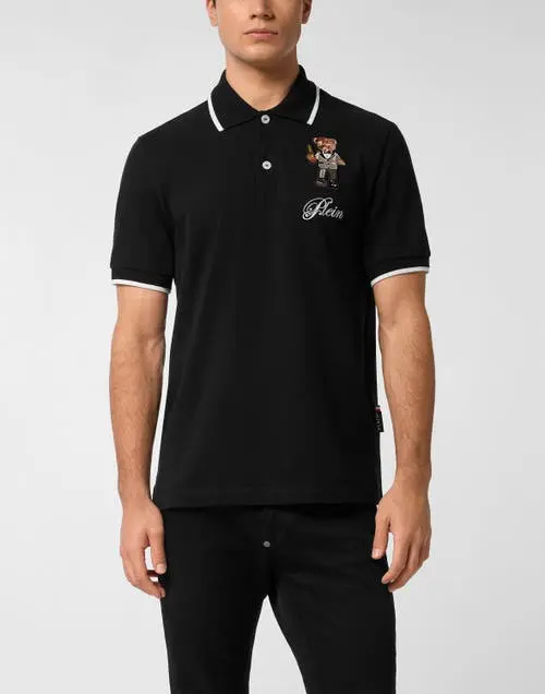 Philipp Plein Polo Shirt Ss Teddy - Black