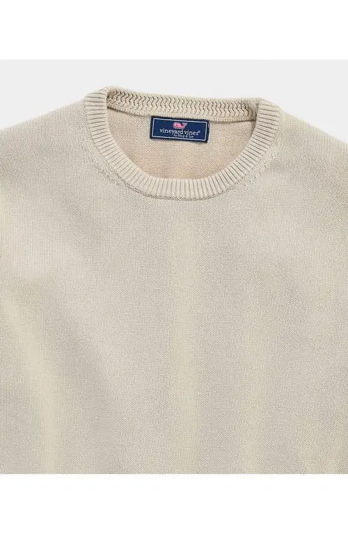 Vineyard Vines Folly Crewneck Cotton Sweater - Clam Shell