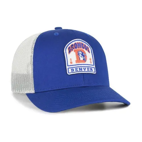 '47 Denver Broncos Throwback Headstone Trucker Adjustable Hat