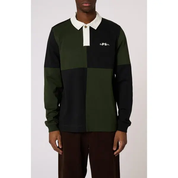 Paul Smith Colorblock Long Sleeve Polo