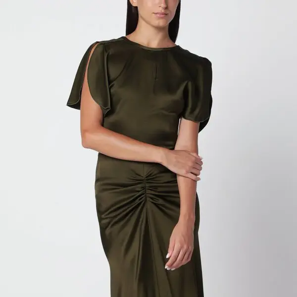Victoria Beckham Bela Crepe Satin Top