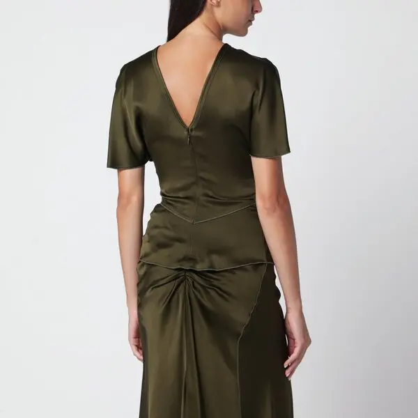 Victoria Beckham Bela Crepe Satin Top