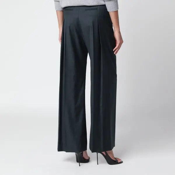 Victoria Beckham Ethel Trousers In Swamp Virgin Wool
