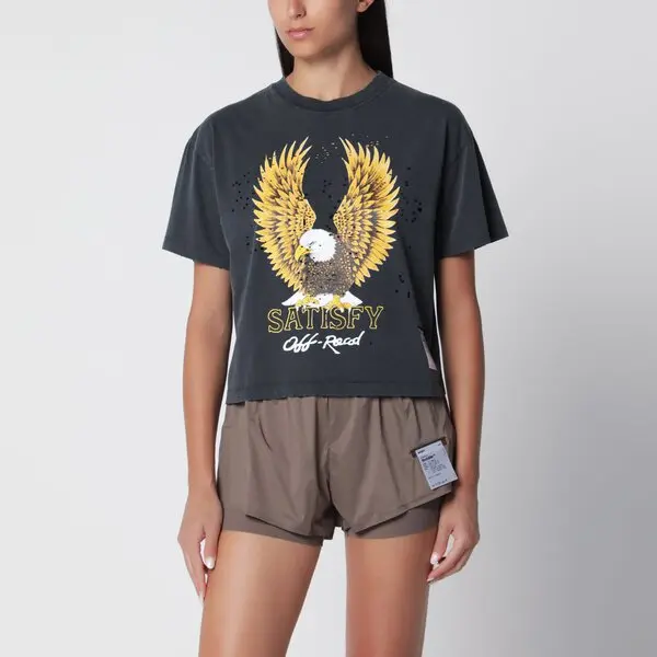 Satisfy Washed Mothtech Cotton T-shirt With Print