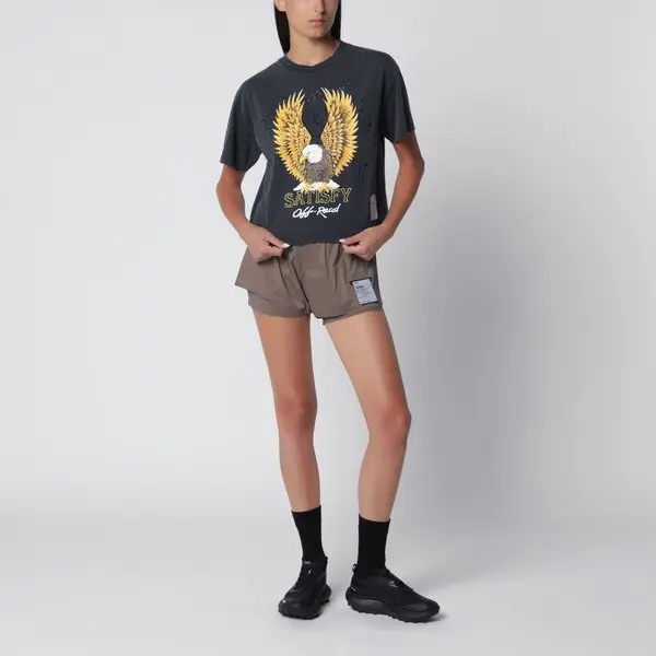 Satisfy Washed Mothtech Cotton T-shirt With Print
