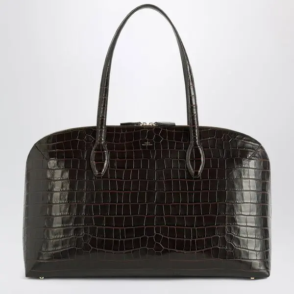 TOTEME Garderob Dark Chocolate Leather Tote Bag - Brown