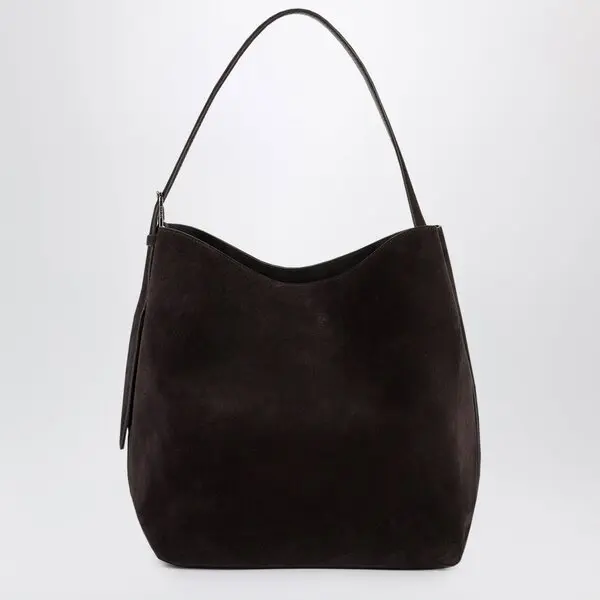 TOTEME Espresso Medium Suede Tote Bag
