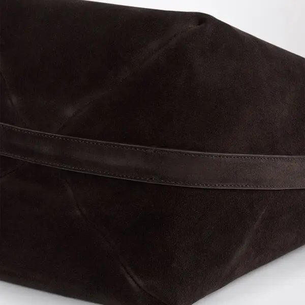 TOTEME Espresso Medium Suede Tote Bag