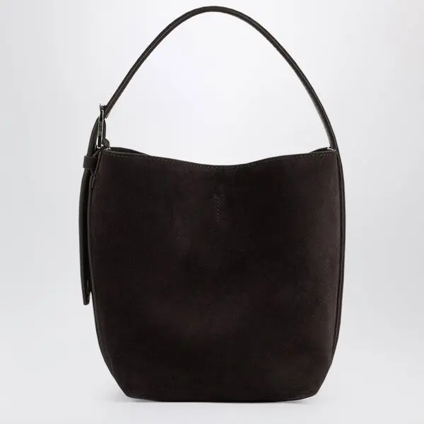 TOTEME Small Espresso Suede Tote Bag