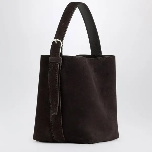 TOTEME Small Espresso Suede Tote Bag - Brown