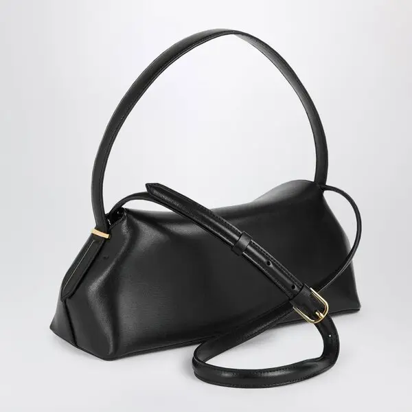 TOTEME T-lock Leather Shoulder Bag - Black