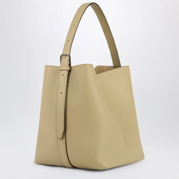 TOTEME Medium Tote Bag In Grained Leather - Beige