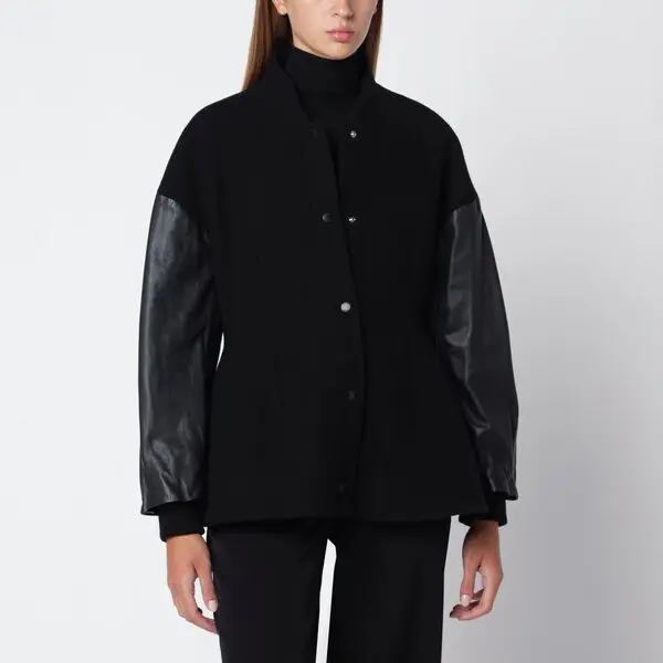 TOTEME College Jacket In Wool And Cashmere Blend - Black