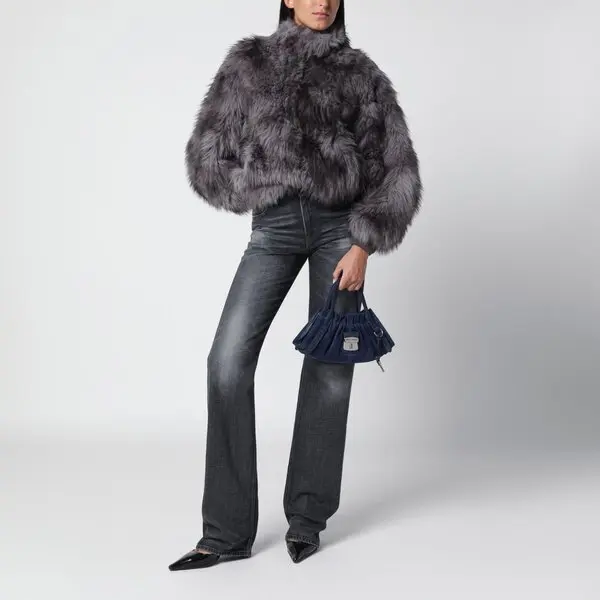 Marc Jacobs Small Navy Cristina Bag In Suede