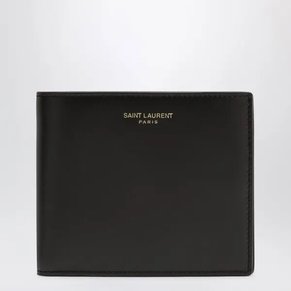 Saint Laurent East/west Brown And Burgundy Leather Wallet - Black