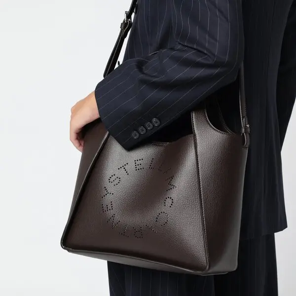 Stella McCartney Chocolate Vegan Leather Shoulder Tote Bag - Brown