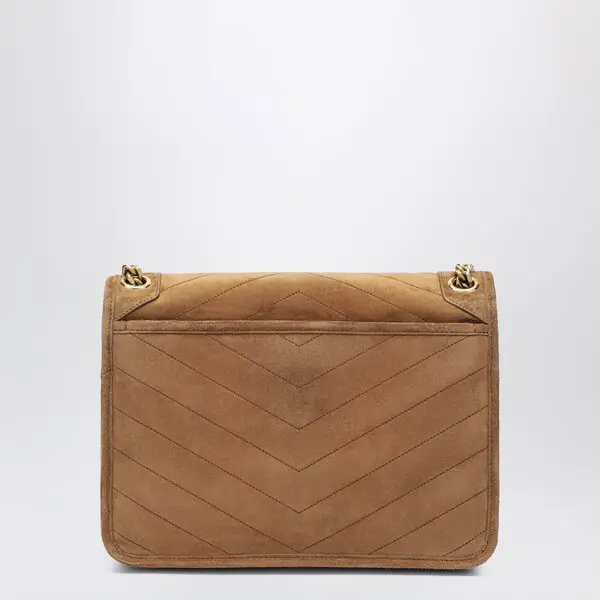 Saint Laurent Niki Medium Cognac Caramel Suede Bag - Orange