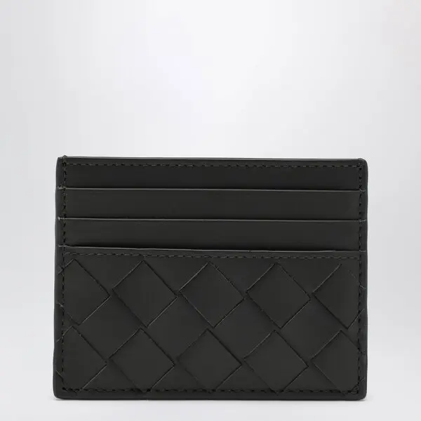 Bottega Veneta Dark Cardholder In Intrecciato - Green
