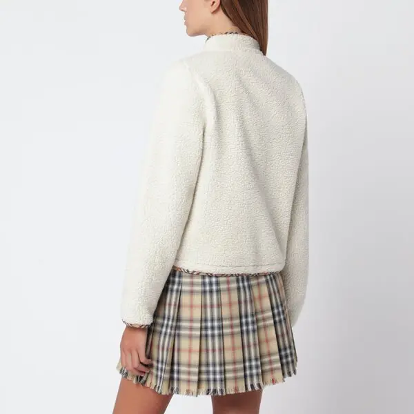 Burberry Cropped Jacket In Wool And Cashmere Blend