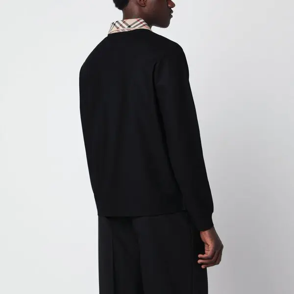 Burberry Long-sleeved Cotton Polo Shirt